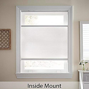 Home Decorators Collection Cut-to-Width Snow Drift 9/16 in.Top-Down Bottom-Up Cordless Cellular Shade - 28 in. W x 48 in. L