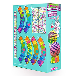 PAAS Eggsperiments: Pendulum Painting Egg Science Kit - Create Unique Paint Patterns on up to 20 Eggs! Easy Clean up with Included Table Cover, Perfect Arts and Crafts Activity for Easter