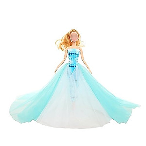 BARWA Wedding Dress Evening Party Princess Gown Long Dress for 11.5 Inch Girl Doll