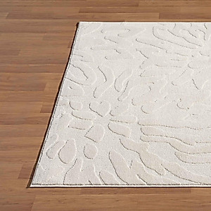 LUXE WEAVERS Grayson Collection 5970 Cream 8x10 Modern Abstract Area Rug
