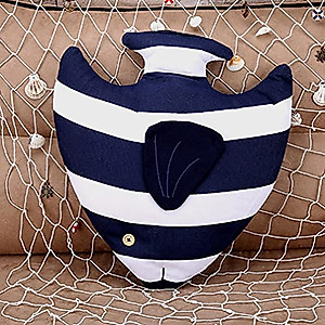 IMIKEYA Baby Bump Pillow Soft Fish Cushion Cotton Tropical Fish Pillow Stuffed Animal Pillow Lazy Sofa Office Chair Cushion Cartoon Back Cushion for Sofa Car Blue Sofa Pillows