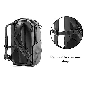 Peak Design Everyday Backpack V2 20L Black, Camera Bag, Laptop Backpack with Tablet Sleeves (BEDB-20-BK-2)