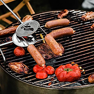 DIYTuning Grill Grate for 19.5” Fire Pit Outdoor Cooking Fireplaces Picnics Backpacking BBQ with Handle
