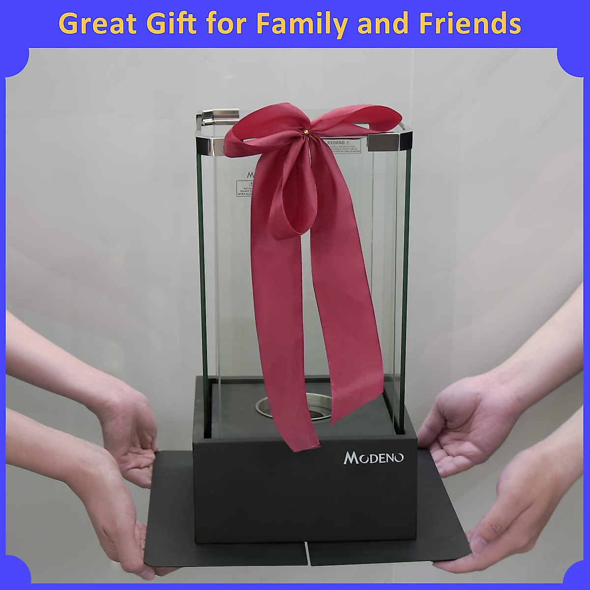 Bio Ethanol Fireplace Smokeless Portable Tabletop Fire Pit for Indoor Outdoor Garden Decor, Portable Tabletop Fireplaces