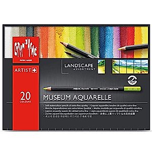 Caran D'ache Museum Aquarelle Pencil Sets Landscape Set of 20 Colours (3510.420)