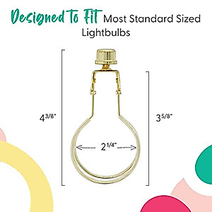I Like That Lamp Clip On Lampshade Adapter (1 Pack), Classic Brass Gold Finish, Includes 1 Light Bulb Clip Shade Adapter, 1 Matching Finial and 2 Silicone Levellers, Fits All Standard Size Bulbs