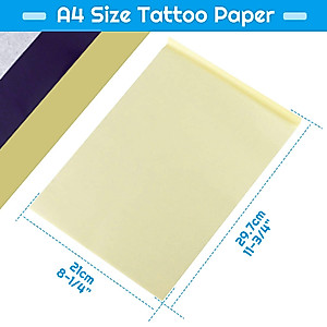 Tattoo Transfer Paper, Cridoz 20 Sheets Stencil Paper for Tattooing, Tattoo Transfer Paper for Tattooing, A4 Size