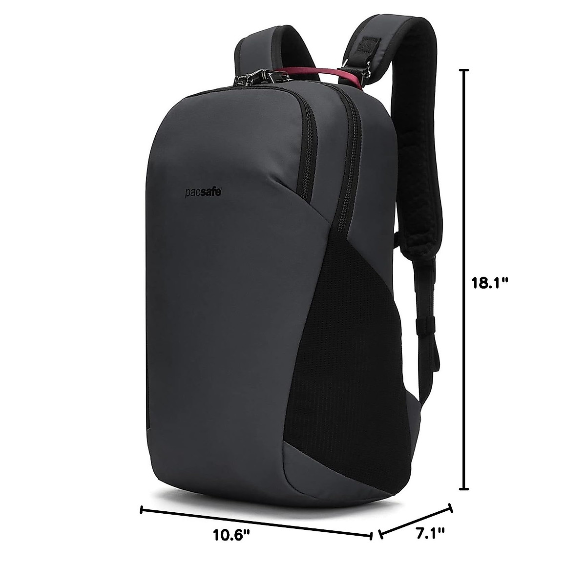 Pacsafe Vibe 20L Security & Anti-Theft Daypack - Slash Proof & Lockable, Slate