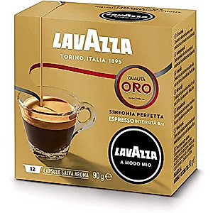 Lavazza A Modo Mio Espresso Qualita Oro Coffee Machine Capsules Pack of 12 Pods