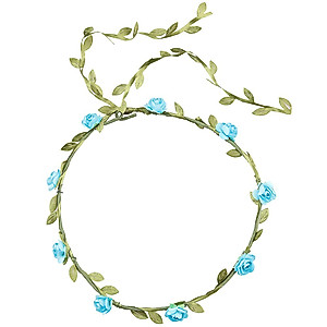 Rocutus 10pcs Bohemian Flower Crown Floral Wreath Garland Headbands for Women (10 Pieces)