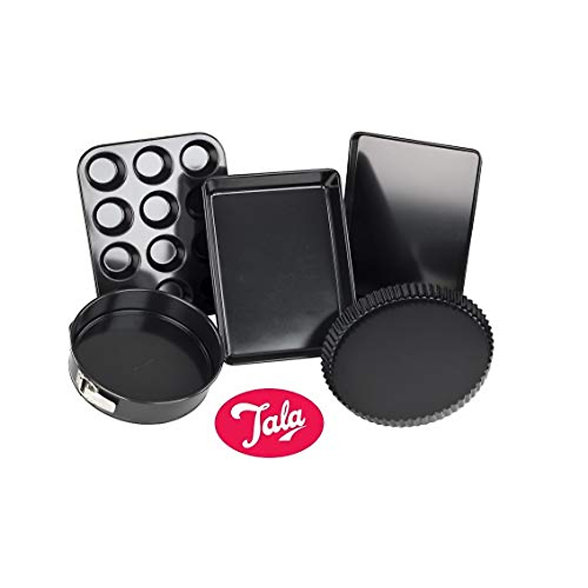 Tala Performance Extra Large Roaster with Rack and Free Large Yorkshire Pan, Professional Gauge Carbon Steel with Whitford Eclipse Non-Stick Coating, Cooking and Roasting, Black, 10A31389