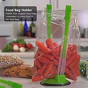 Food Bag Holder Stand, Kitchen Utensils, Food Bag Rack Clip, Bag Rack, 6Pcs for Kitchen Cabinet Drawer