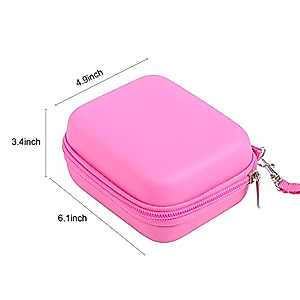 MINIBEAR Kids Camera Case Compatible Kids Camera, Case for Camera for Kids and Kids Action Camera Accessories, 6.1 x 4.9 x 3.4 inch Shockproof Storage Box fits for Most Kids Camera (Pink)