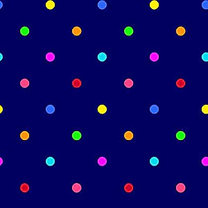 Texco Inc Wool Dobby Pattern/100% Polyester No Stretch Polka Dots Prints Woven Decoration Apparel Home/DIY Fabric, Navy Red 2 Yards