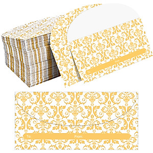 150 Pcs Currency Envelopes Graduation Money Holder for Cash Gift 2.88 x 6.5 Inch White Gold Greeting Card Envelopes for Christmas Holidays Birthdays Bonuses Gifts Nice Envelopes for Tips Coins