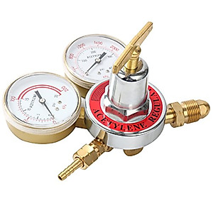 YaeTek Acetylene Regulator Welding Gas Welder Acetylene Gauge for Torch Cutting Kits CGA 510