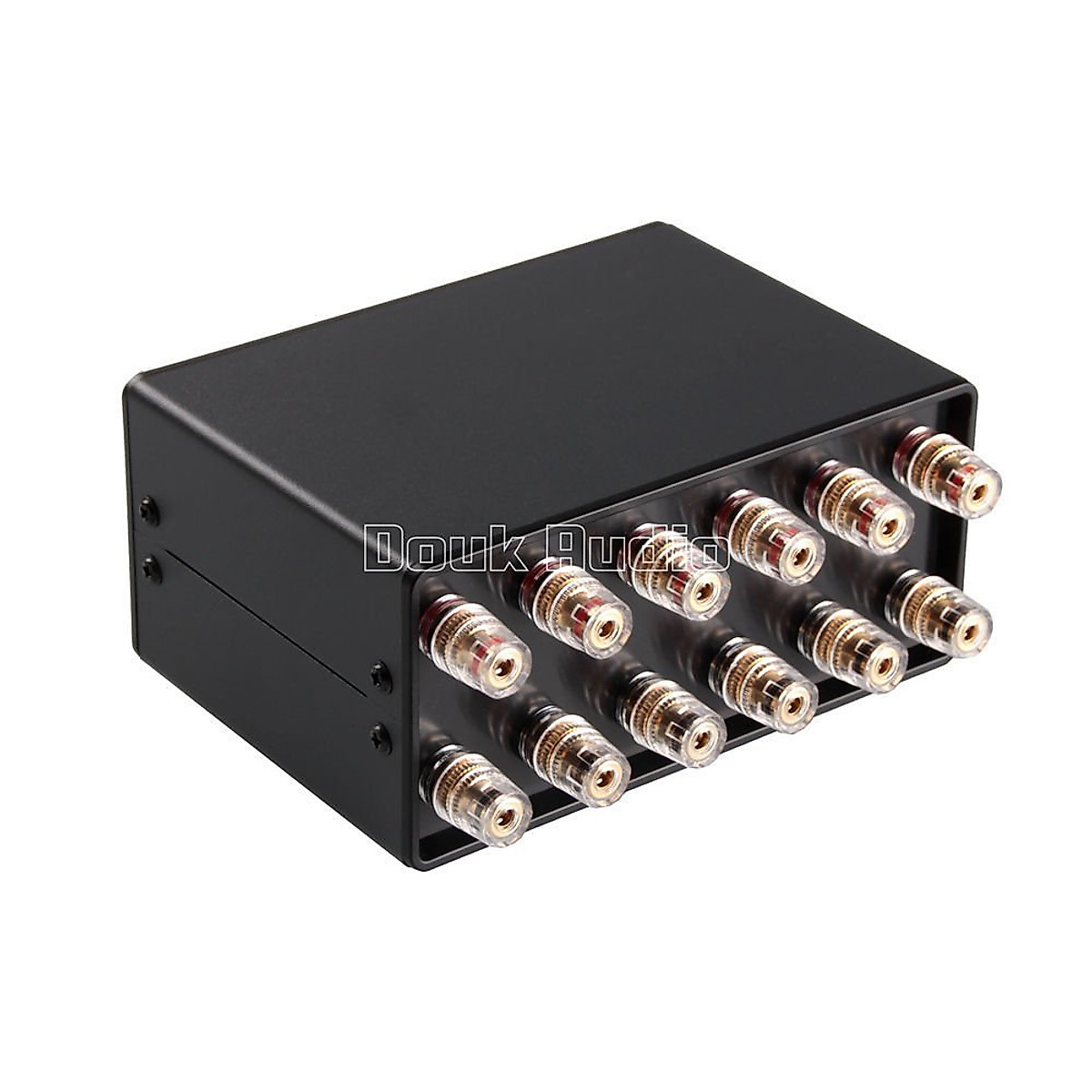 Nobsound Stereo 2(1)-in-1(2)-Out Amplifier/Speaker Banana Female Audio Splitter/Switcher Passive Selector