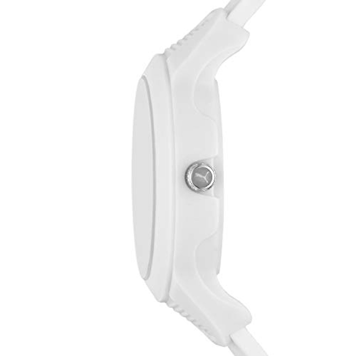 PUMA Women's Reset V2 Polycarbonate Quartz Watch with Polyurethane Strap, White, 18 (Model: P1048)