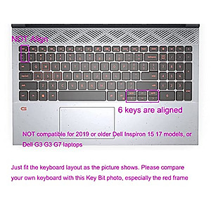 Keyboard Skin Compatible for Dell Inspiron 15 3000 3501 3502 3505, Dell Inspiron 15 17 5000 5584 5590 5593 5594 5598 5501 5502 5505 5508 5509 7000 7500 7590 7591 7501 7506 7706 7790 7791 (Purple Ombre