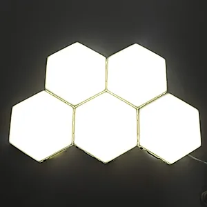 Hexagon Lights, Hexagon Led Lights, Hex Lights for Wall Led Light Wall Panels for Living Room, Bedroom, Led Wall Decor, 100V-240V (5 Lights with Power Supply EU Plug)