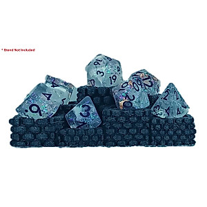 TRHOH RPG and D&D Resin Dice Set for Cold Damage - Chiseled from Fairy Death Ice