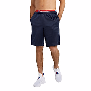 Champion mens 9" Shorts, Mesh Shorts, 9", Mesh Basketball Shorts, Mesh Gym athletic shorts, Navy-407q88, Medium US