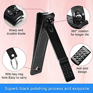 Fangze Tweezers and Fingernail Clippers Kit, 8 Pcs Professional Tweezer Nail Clipper Set Stainless Steel Manicure Tools with Case for Men Women