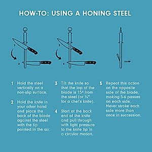 Messermeister 10” Diamond Oval Sharpening Rod - Knife Sharpener - Fast-Cutting 800 Grit Diamond Abrasive - Ergonomic Handle & Non-Marking Tip