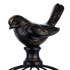 Decorative Candle Holder Bird Cage - Set of 2 Cage Lanterns for Candleholder Shabby Chic Country Home Decoration Table Centerpiece Mantel Decor, 10’’/12’’ Tall, Distressed Ivory