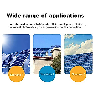 1 Pair 1 to 4 Y Branch M/FFFF and F/MMMM Solar Panel Connectors Parallel Adapter Cable Solar Connectors Wire Waterproof Plug Tool Kit for Solar Panel