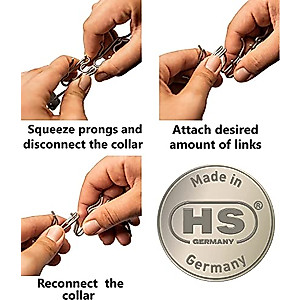 2.25mm Herm Sprenger Prong Collar Extra Links Chrome Plated (3 Pack)