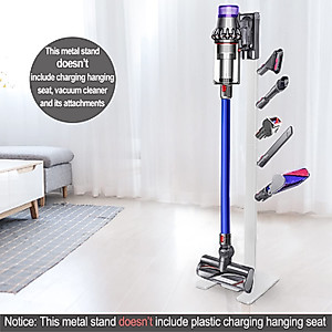 XIGOO Storage-Stand-Docking-Station-Holder Compatible with V15 Detect V11 V10 V8 V7 V6 Cordless Vacuum Cleaners, Stable Metal Organizer Rack(White, 5 Hooks)