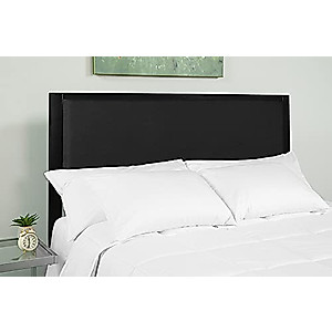 Flash Furniture Melbourne Metal Upholstered King Size Headboard in Black Fabric