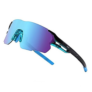EYFA Sports Baseball Polarized Sunglasses, UV400 Protection Sun Glasses For Kids Men Women Youth Cool Polarized Sunglasses (sky blue)