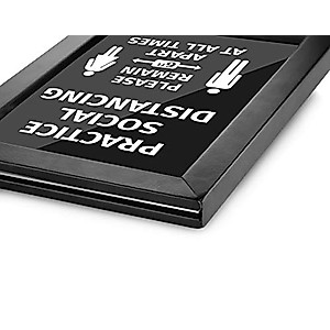 New Star Foodservice 54729 Commercial-Grade Stanchion Top Sign Frames, Black, Sign Sold Separately (Fits 2.5-Inch Post Diameter)