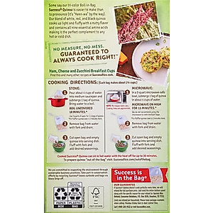 Success Boil-In-Bag Quinoa, Quick Tri-Color Quinoa, 12-Ounce Box
