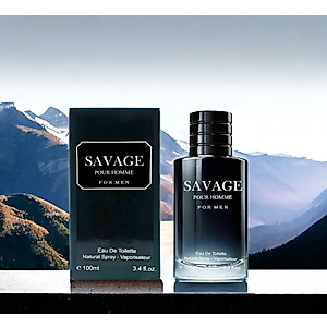 4 pack combo of Savage for Men Eau de Toilette 3.4 oz + Savage Eau de Parfum 3.4 oz + Salvang 35 ml+ 1 Billion 35ml inspired perfume