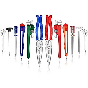 Novelty Tool Ballpoint Pens Fun Pens Writing Ballpoint Pens for Kids Adults School Office Gift Stationary Supplies (12 Pcs)