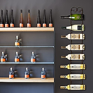 Wall Mount Metal Wire Towel Storage Shelf Organizer Rack Holder with 9 Compartments, Shelves for Bathroom Towels Towel Rack Holder Wall Mount Towel Holder Towel Rack Towel Rack Organizer Brown