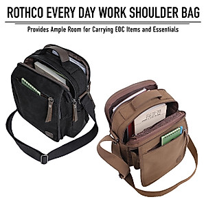 Rothco Every Day Work Shoulder Bag – Great for Work, Travel, Commuting, and More - Khaki