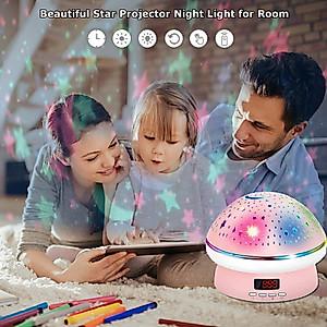 Night Light for Kids, Star Night Light Projector for Baby Kids, Ocean World Projector Toys for Kids Toddlers, 360° Rotating Star Night Lights for Kids Children Boys Girls Gifts Bedroom Party (Black)