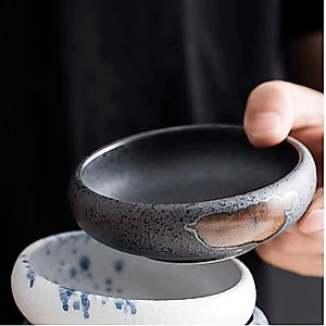 TOOSII Snack Bowls Japanese Ceramic Dipping Plate 4oz Porcelain Bowl Soy Sauce Dish Dessert Soup Side Dish Salad Cereal Dish Dinnerware (Color : C)