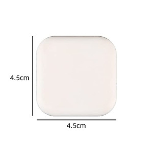 RIIPOO Door Stoppers Wall Protector Square, Door Knob Guard Wall Shield, Self-Adhesive Door Handle Stopper Bumper for Wall, White, 4PCS