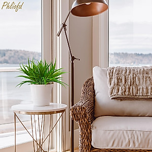 Phliofd 6Pcs Artificial Grass Fake Plants 17.3in 16 Leaves Outdoor Fake Grass UV Resistant Greenery Plastic Plants for Home Window Garden Office Patio Hanging Planter Pathway Front Porch Décor