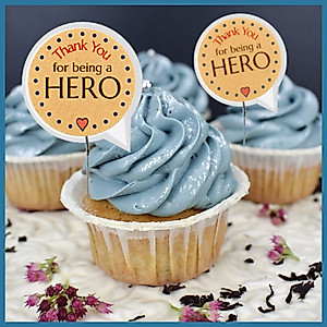 Gazelle Thank You Stickers, Roll, 500 Kraft Stickers. Say Thank You to Our Heroes 1.5 Inch Gratitude Stickers Fit On Envelopes, Greeting Cards, Gift Bags. Eco-Friendly Soy-Based Ink (Kraft)