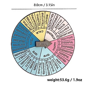 Funny Mood Enamel Pin - Cute Color Wheel Spins Pins - Aesthetic Gifts for Women Men