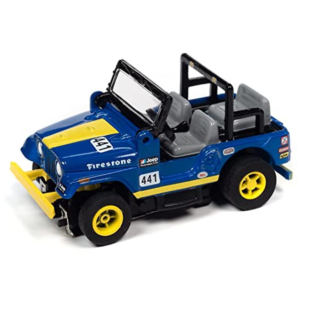 Auto World Xtraction Rally 1979 Jeep CJ-7 (Blue) HO Scale Slot Car