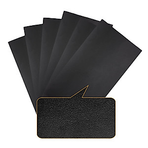 Nisorpa 6pcs Self Adhesive Leather Repair Patch 6x10in Black PU Leather Patch Kit for Couch Furniture Sofas Car Seats Handbags Jackets