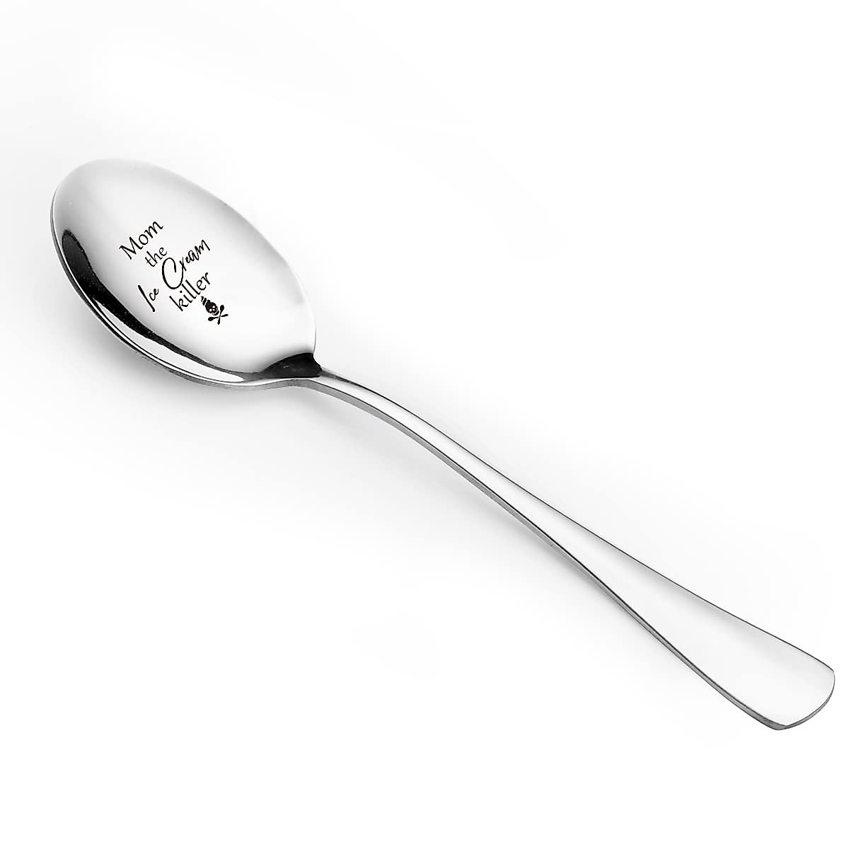 Best Mom Gifts from Daughter Son - Mom the Ice Cream Killer Spoon Funny Engraved Stainless Steel - Mother Gift for Mother's Day/Birthday/Christmas