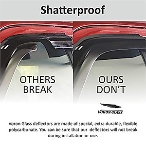 Voron Glass Tape-on Extra Durable Rain Guards for Ford Focus 2012-2018, Window Deflectors, Vent Window Visors, 4 Pieces - 120188